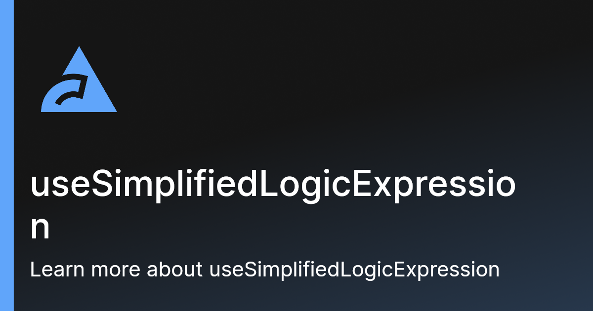 useSimplifiedLogicExpression | Biome