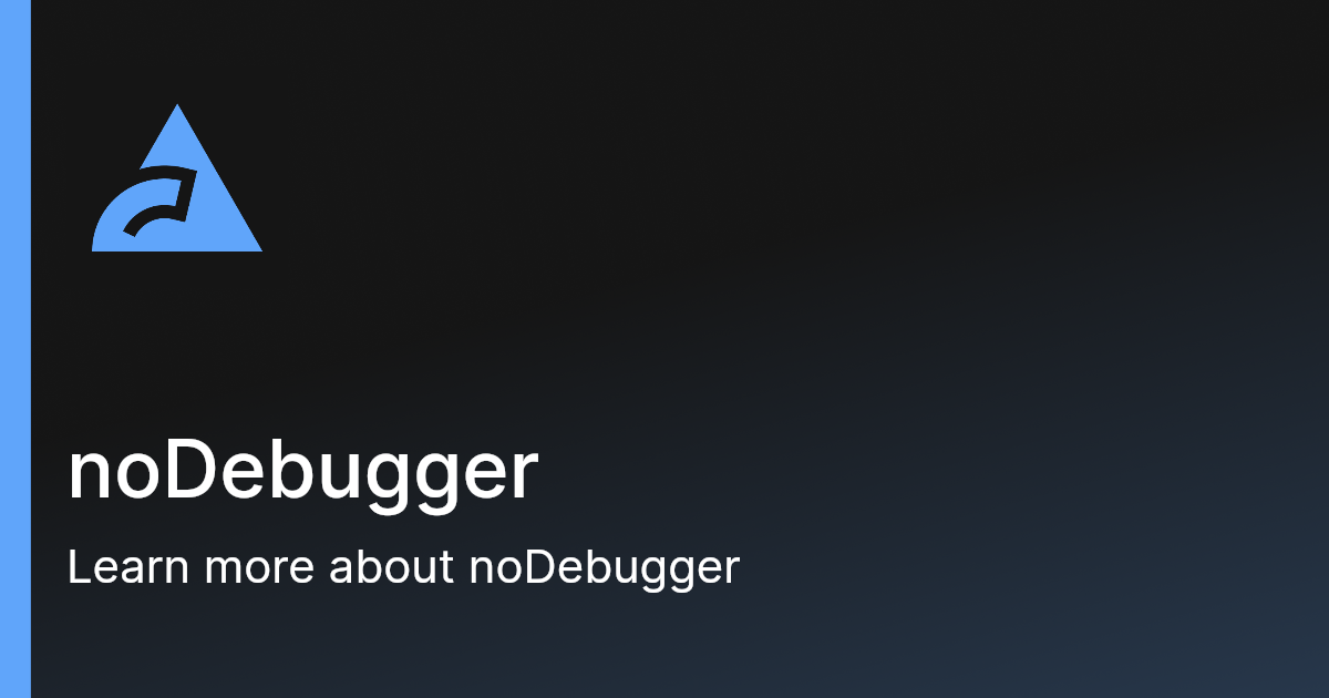 noDebugger | Biome中文文档 | Biome中文网